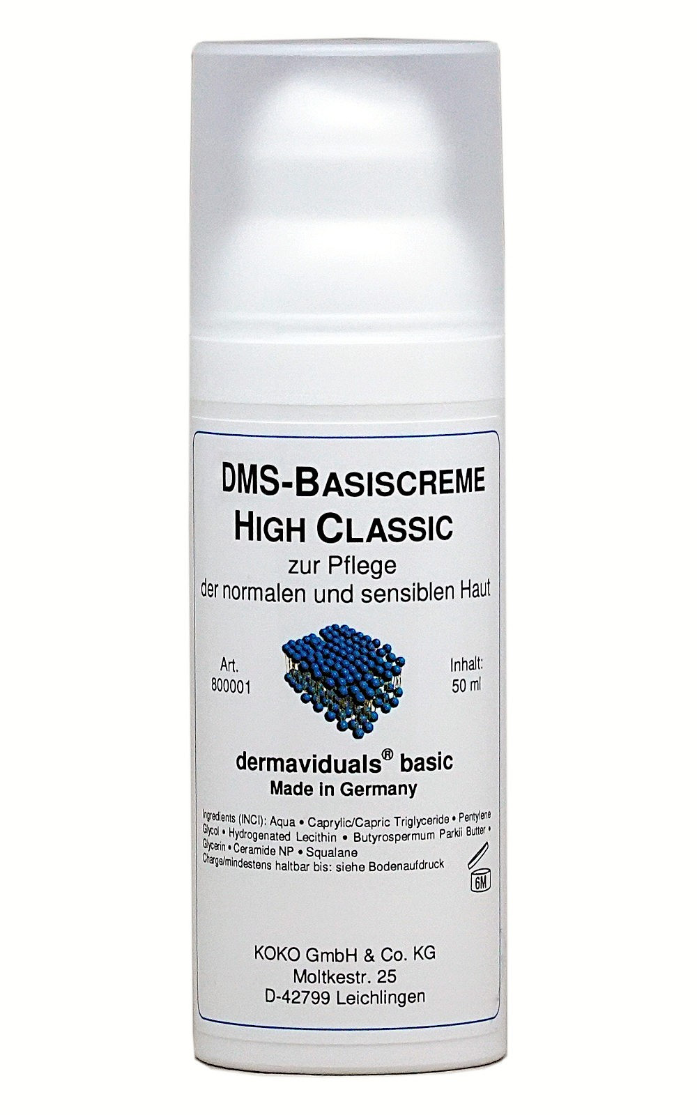 DMS-Base Cream High Classic - Bio-Kosmetik Dr. Brockmeier, dermaviduals ...